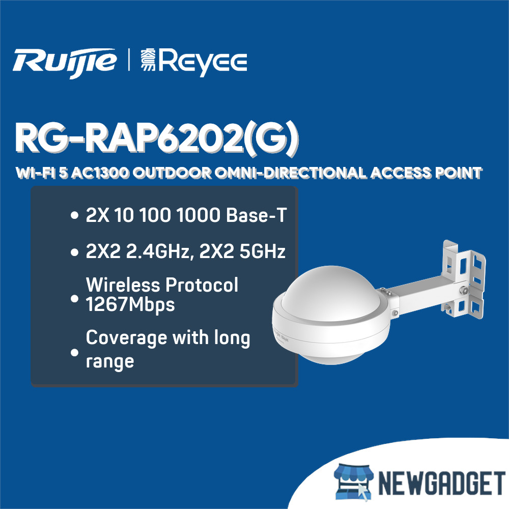 Jual RUIJIE REYEE RG-RAP6202(G) WI-FI 5 AC1300 OUTDOOR OMNI-DIRECTIONAL ...