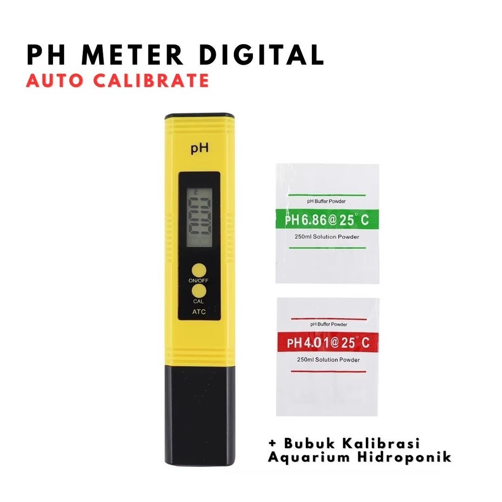Jual PH Meter Digital Auto Calibrate + Bubuk Aquarium Kalibrasi ...