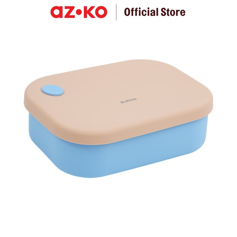 Jual AZKO Picas 700 ml Yoona Kotak Makan 4 Sekat Dengan Airhole - Biru Terra Lunch Box Food ...