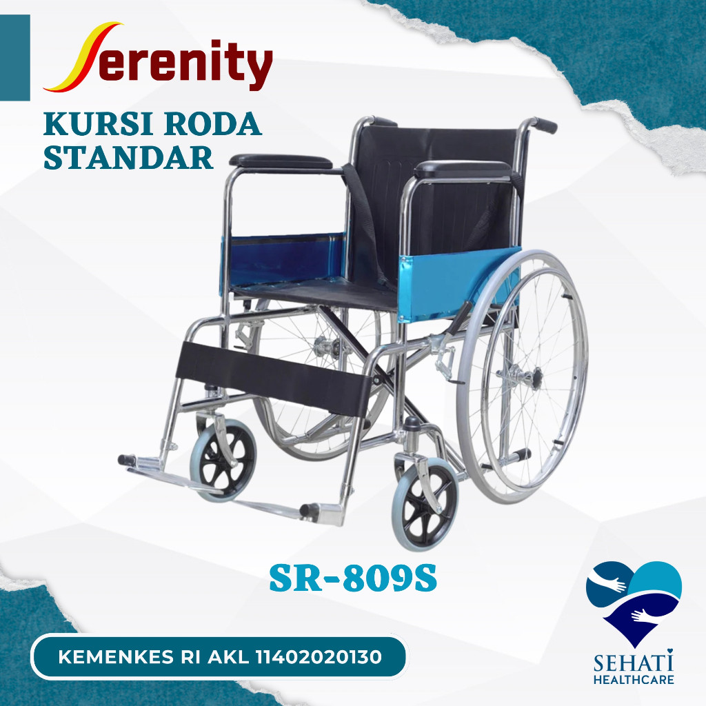 Jual Serenity Kursi Roda Standard SR809S Rumah Sakit Velg Racing Steel ...