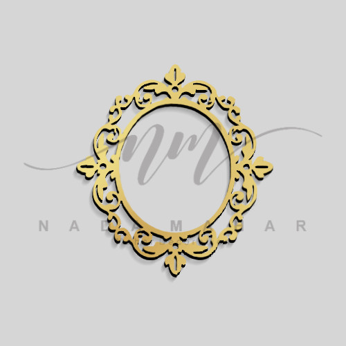 Jual Akrilik Dekorasi Mahar Frame Bulat Ornament Aesthetic 8,5x8cm ...