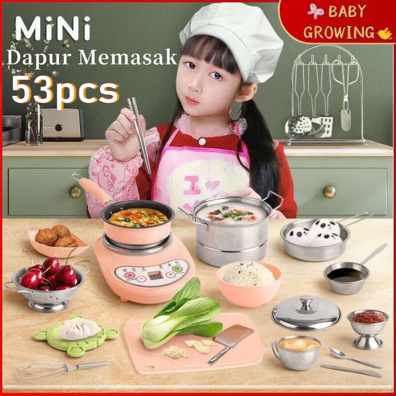 Jual 37pcs/53pcs Mainan Edukasi Anak Masak Masakan Cooking Mini Kitchen ...