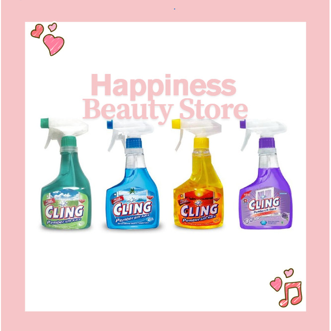 Jual Cling Cairan Pembersih Kaca Botol Spray 440 ml Terlaris | Shopee ...