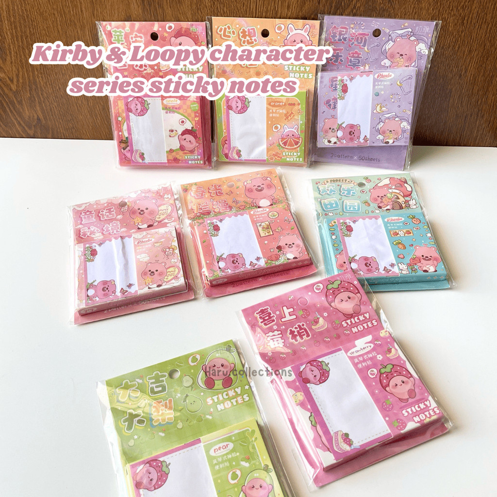 Jual [HARU] Kirby & Loopy Character Series Sticky Notes Memopad ...