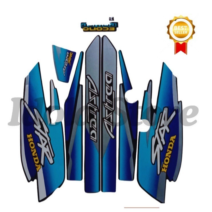Jual Stiker Sticker Striping Honda Astrea Star 1996 Biru List Stiker ...