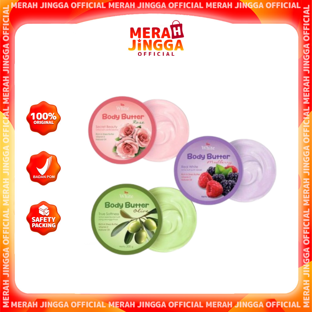 Jual Viva White Body Butter 200gr / Mulberry / Rose / Olive | Merah ...