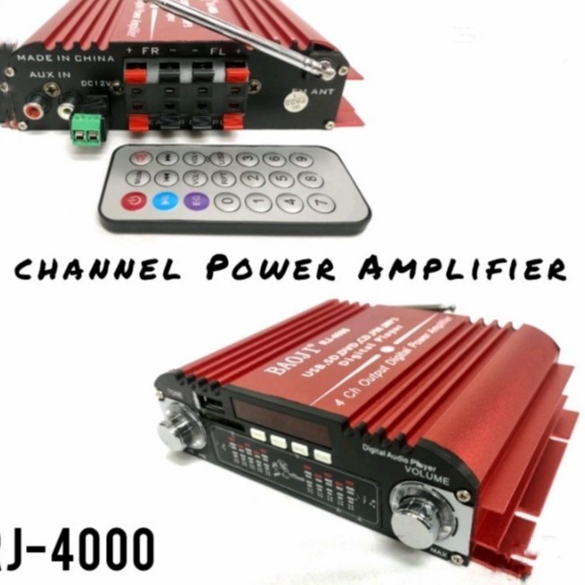 Jual ampli mobil 4000 4channel pawer amplier tape mobil digital mp3 ...