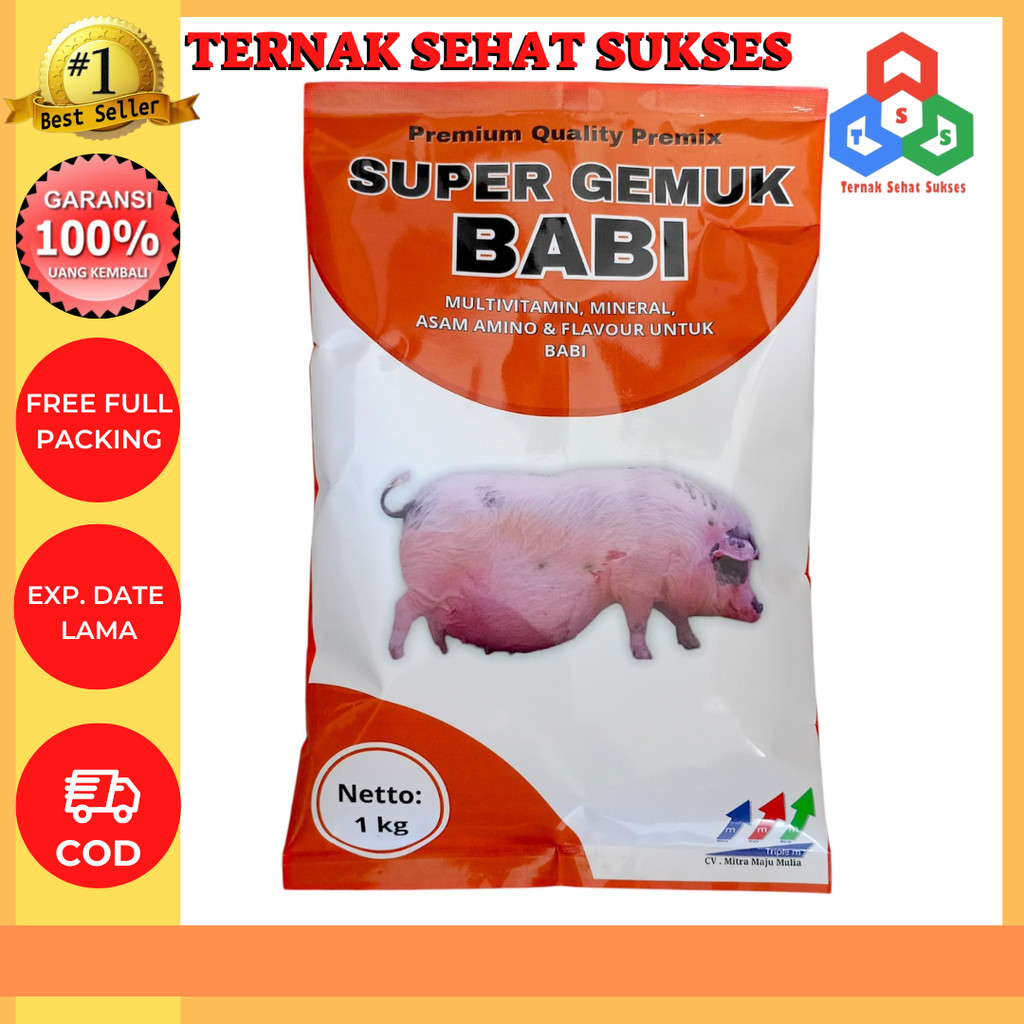 Jual PREMIX BABI SUPER GEMUK BABI 1 kg - Multivitamin, Mineral, Asam Amino dan Flavour Untuk ...