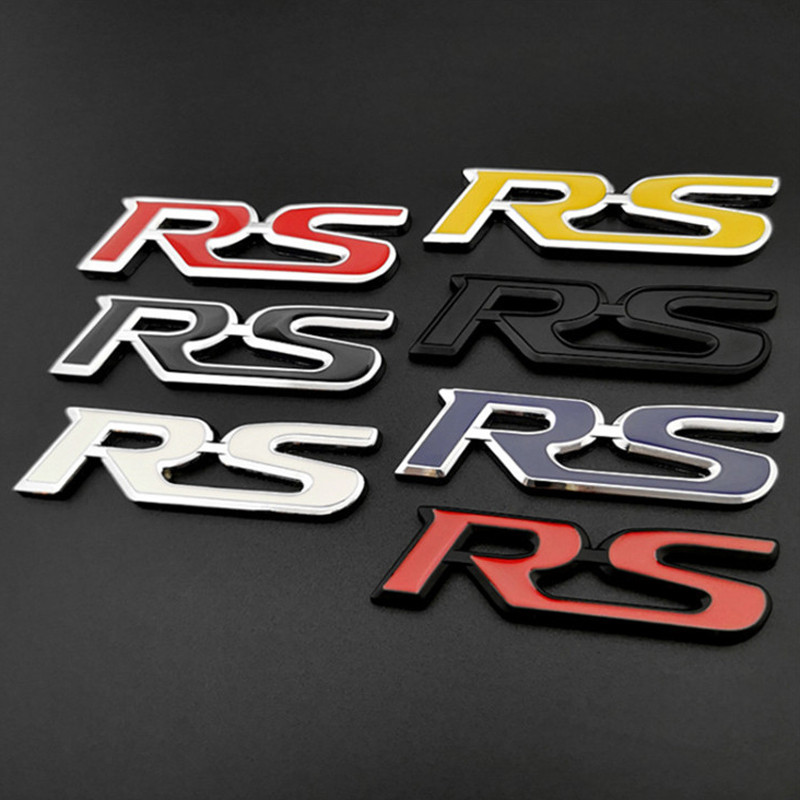 Jual 3D Metal Car Letters For RS Emblem RS Logo Sport Badge Front ...