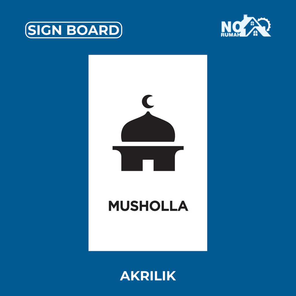 Jual Musholla Sign Board Akrilik Mushola Signage Label Acrylic Nama ...