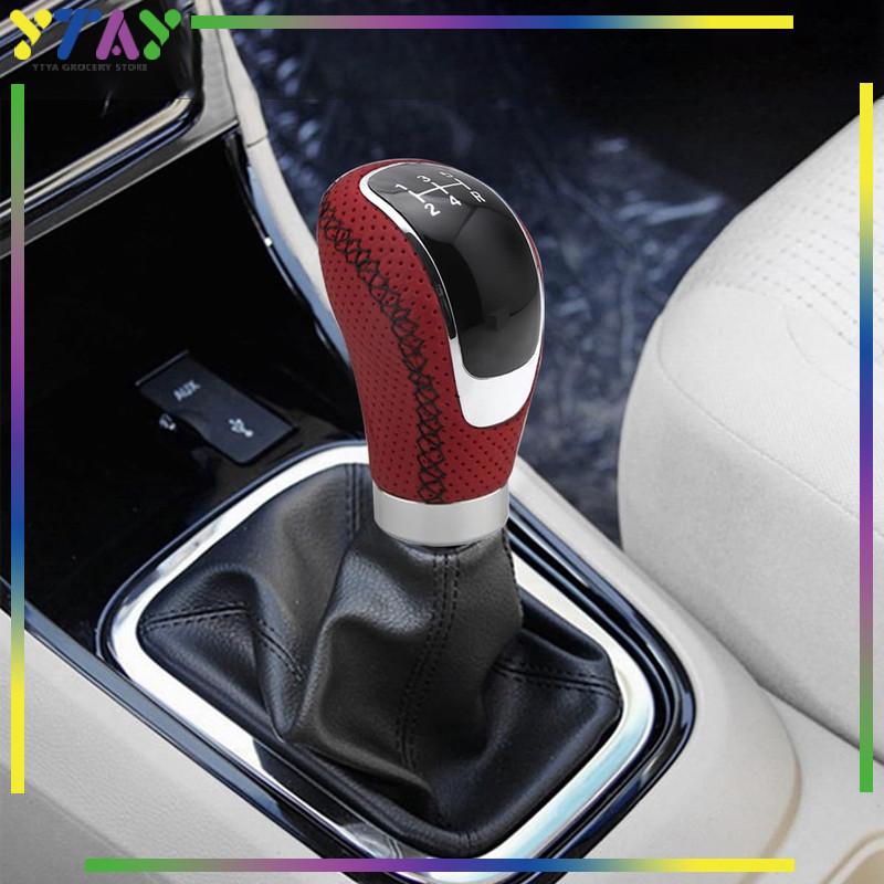 Jual 5pcs Kecepatan Kulit Manual Mobil Gear Shift Knob Stick Shifter ...