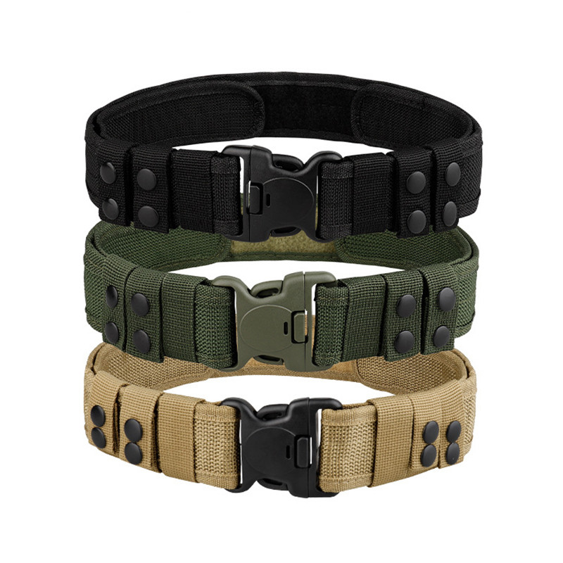 Jual Military Tactical Belt for Men Compat Outdoor Hunting Hiking 5cm ...