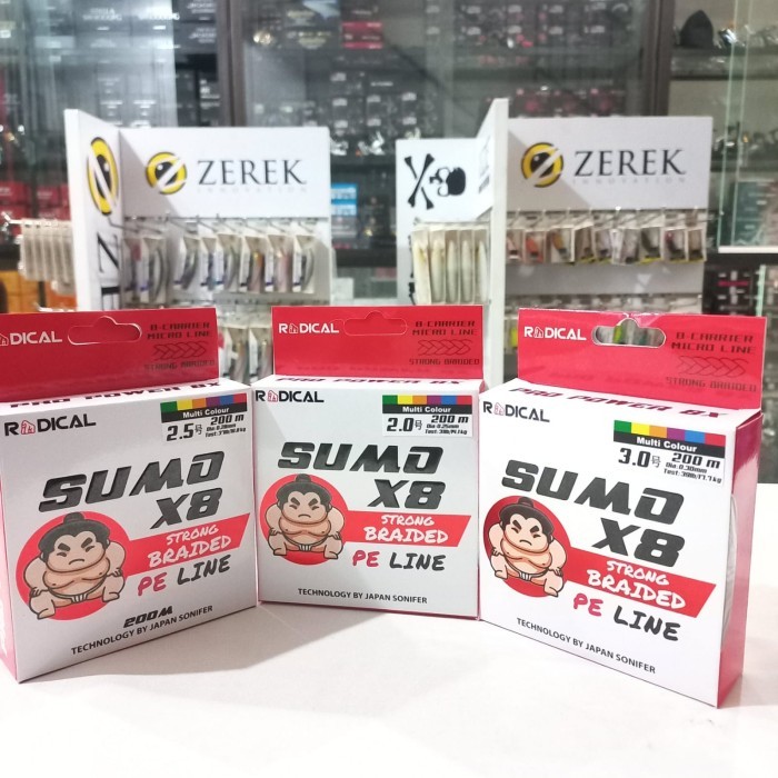 Jual Senar PE RADICAL SUMO X8 200M - Strong Braided - MULTI- DARK GREEN | Shopee Indonesia