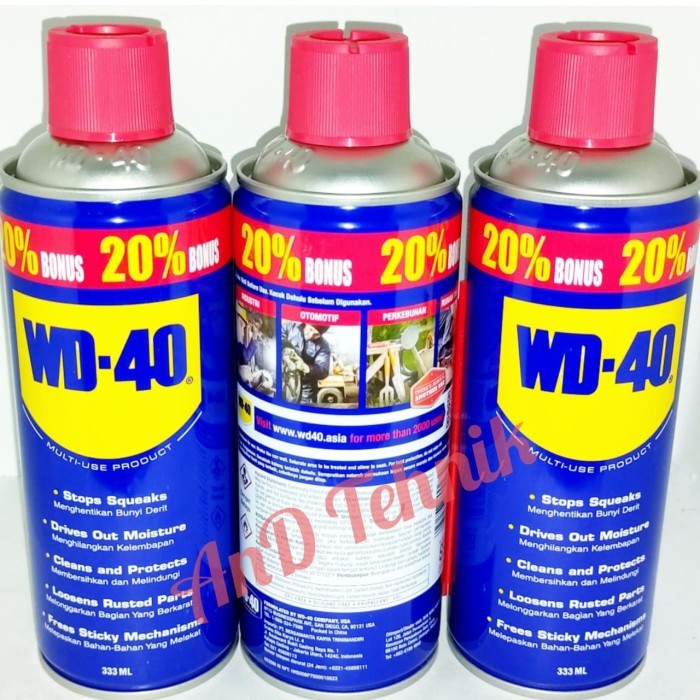 Jual WD 40 / WD 40 333ml Pelumas Anti Karat /Multi Use Product | Shopee Indonesia