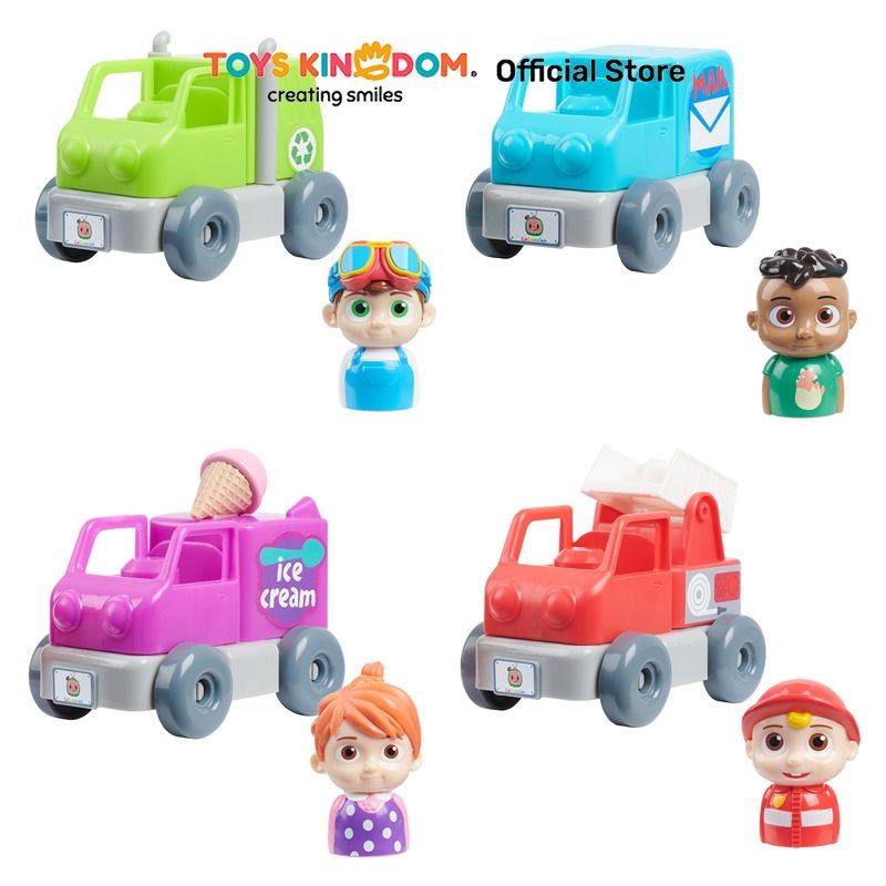 Jual Toys Kingdom Cocomelon Set Build A Vehicle & Figure 96125 Toys ...