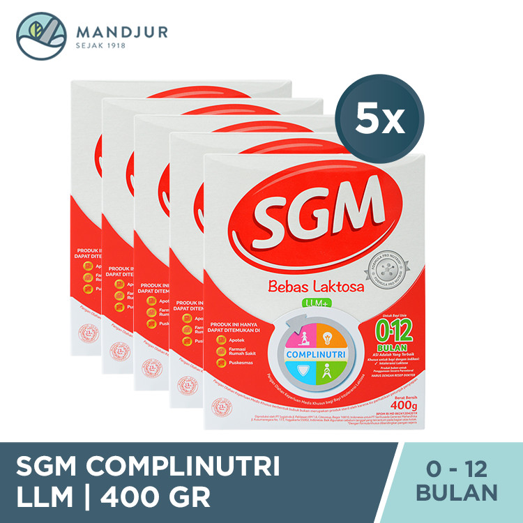 Jual SGM LLM+ Susu Formula Bayi Bebas Laktosa 400 Gr - 5 Pcs | Shopee ...