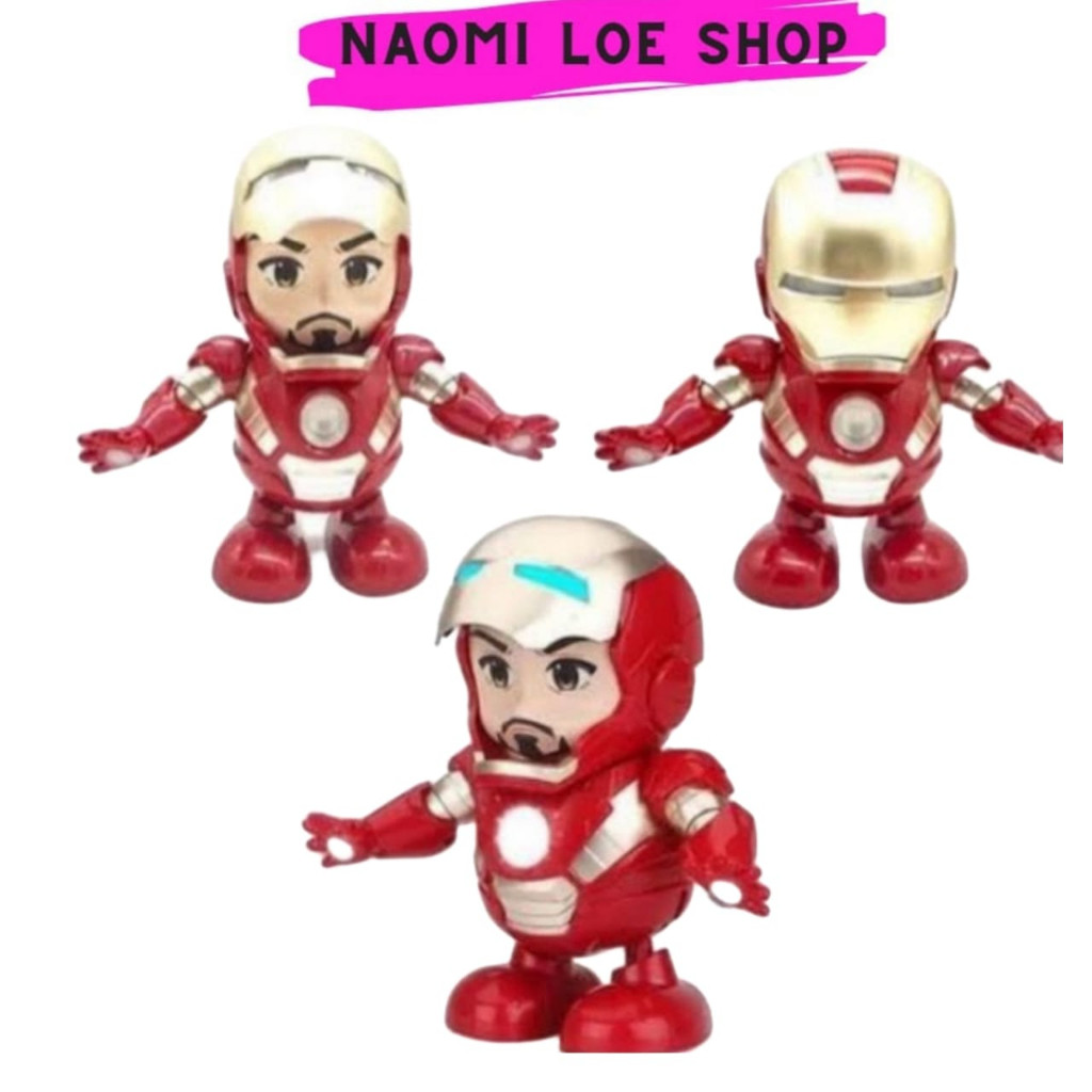 Jual MAINAN ANAK COWOK ROBOT DANCE HERO BUKA TOPENG IRONMAN SPIDERMAN ...