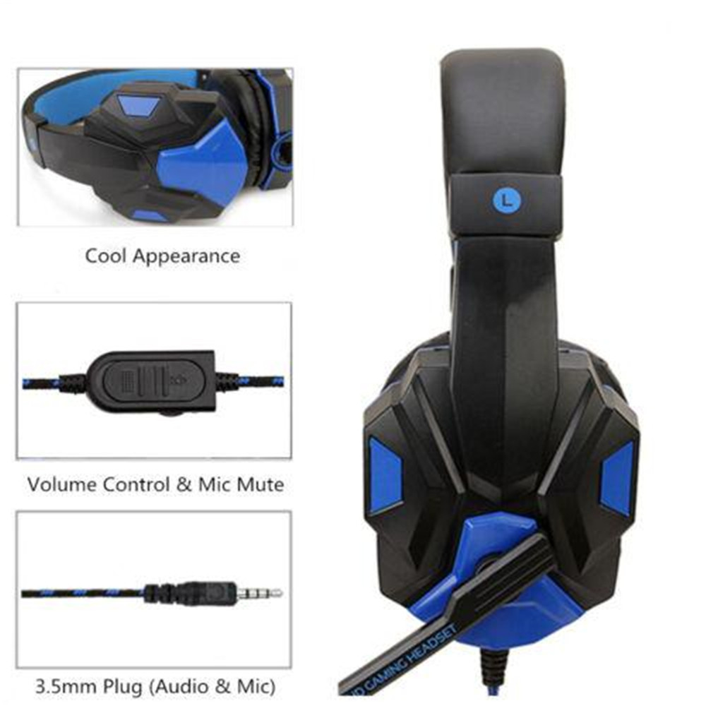 Jual Subwoofer Gaming Wireless Headphone with Mic Over-Ear Headphones ...