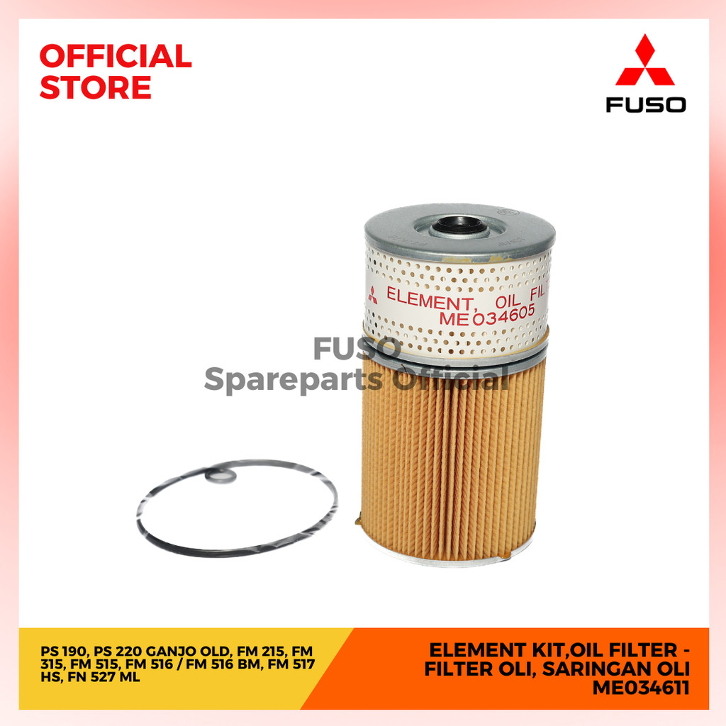 Jual Fuso Element Kit Oil Filter - Filter Saringan Oli - PS190 PS220 Ganjo Old FM215 FM315 FM515 ...