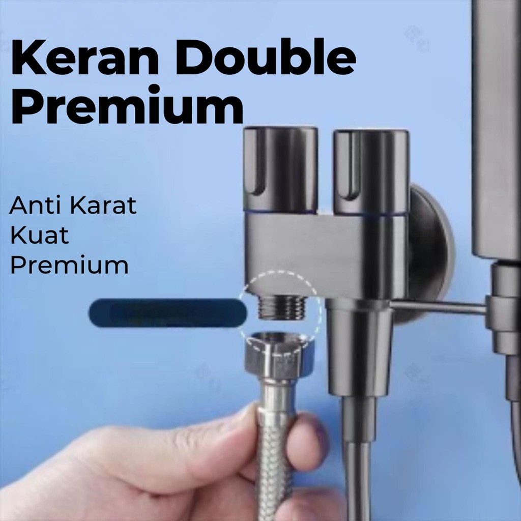 Jual Keran Cabang Keran Double Stop Keran 2 Keran Mesin Cuci Keran Jetshower Bidet Keran Tembok ...