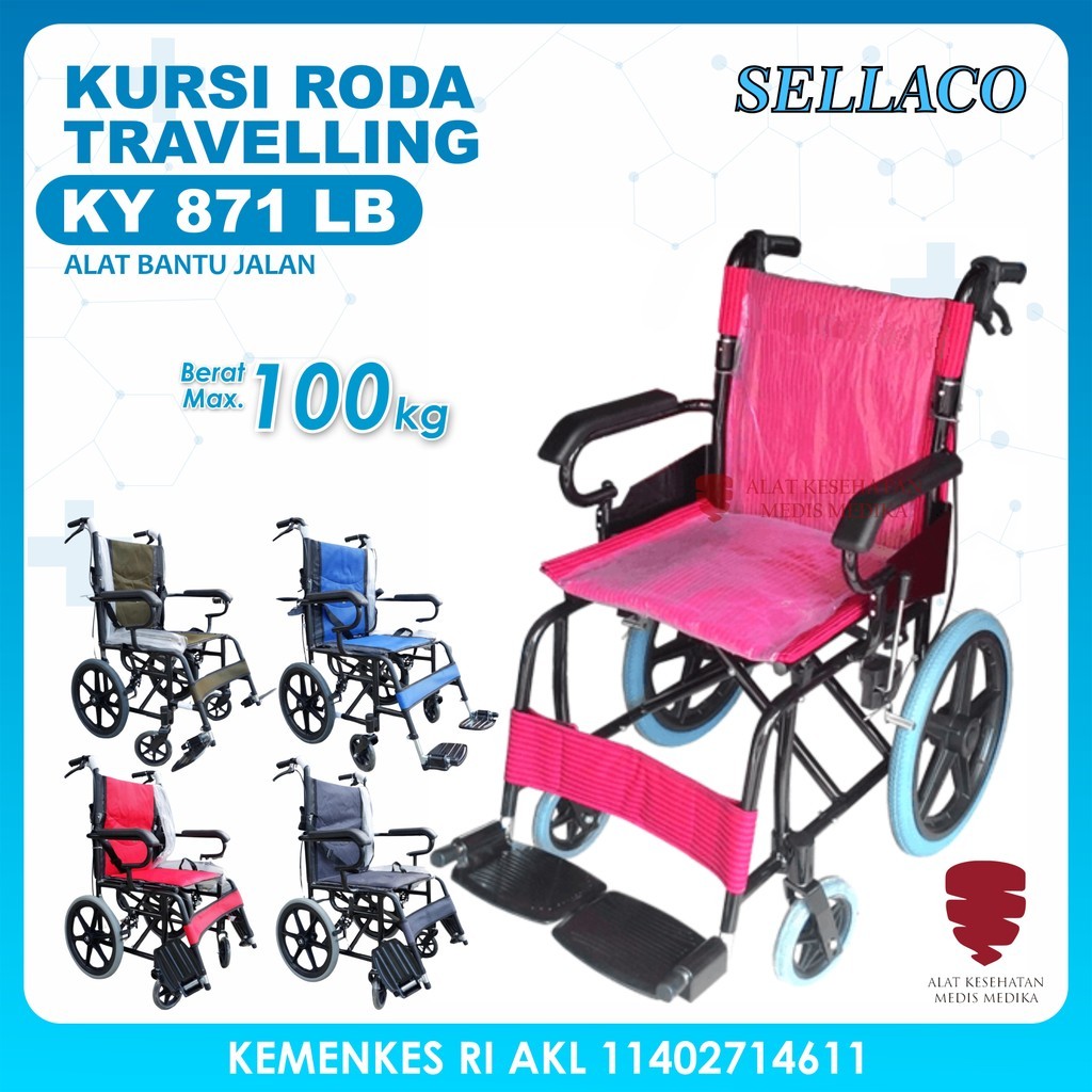 Jual KY 871 LB Kursi Roda Travelling Sella Velg Racing Aluminium ...