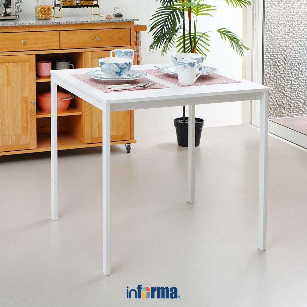Jual Informa 75 cm Jace Meja Makan - Putih Dining Table Dinner Table ...