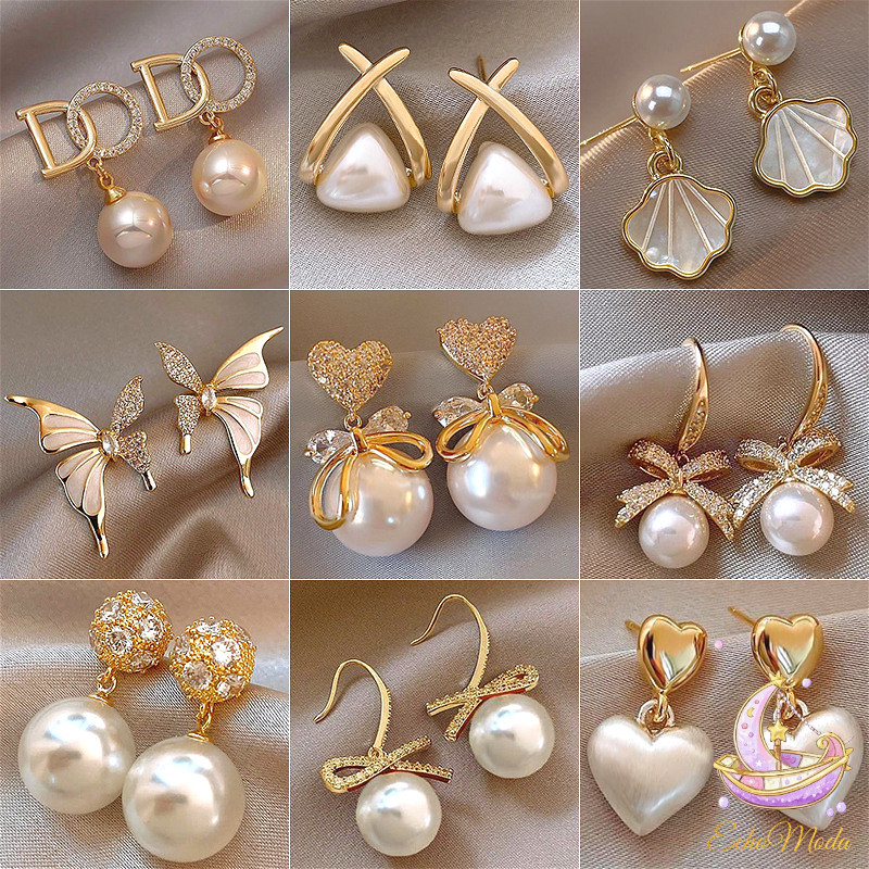Jual [Raedy]Retro Anting Wanita Mutiara/ Anting Hijab Wanita Tusuk ...