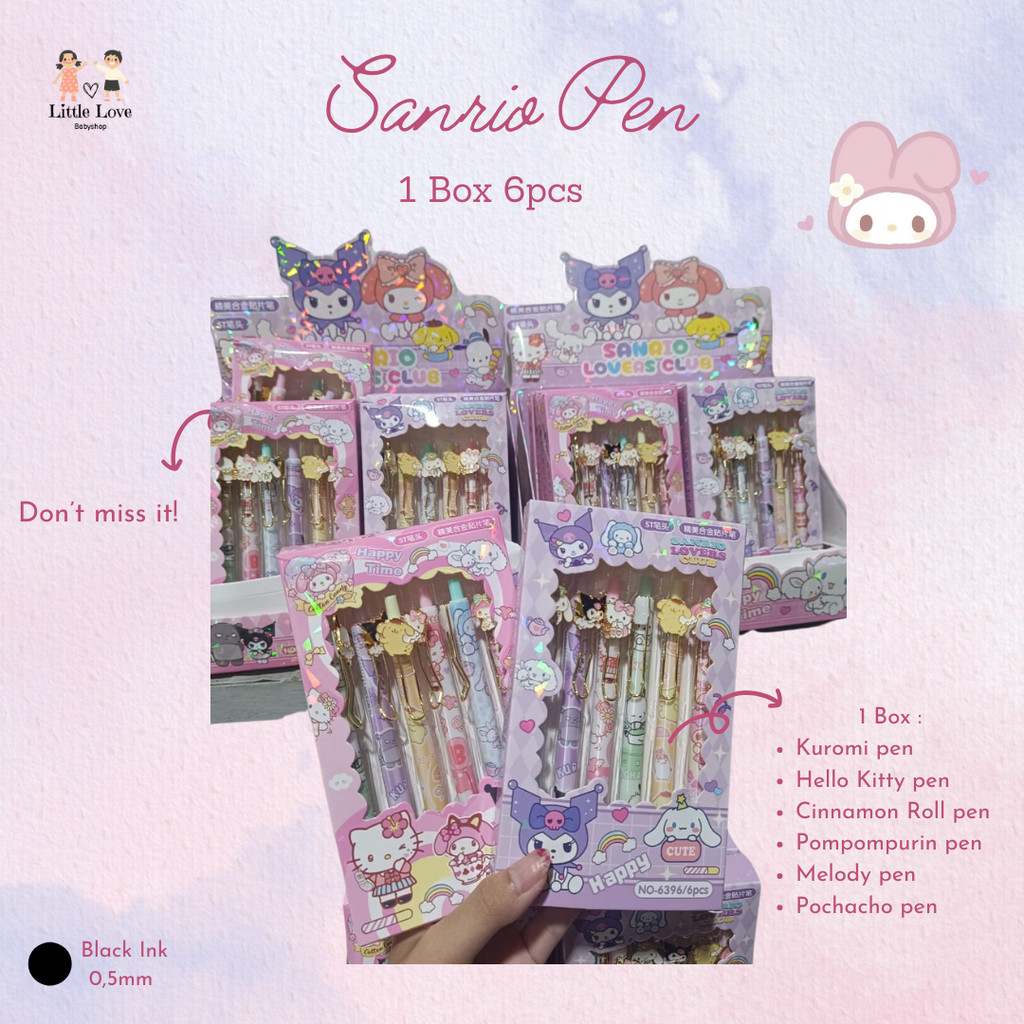 Jual New Hobby Pulpen Gel Pen Sanrio Sweet Family 1 Pack 6pcs / Pena ...
