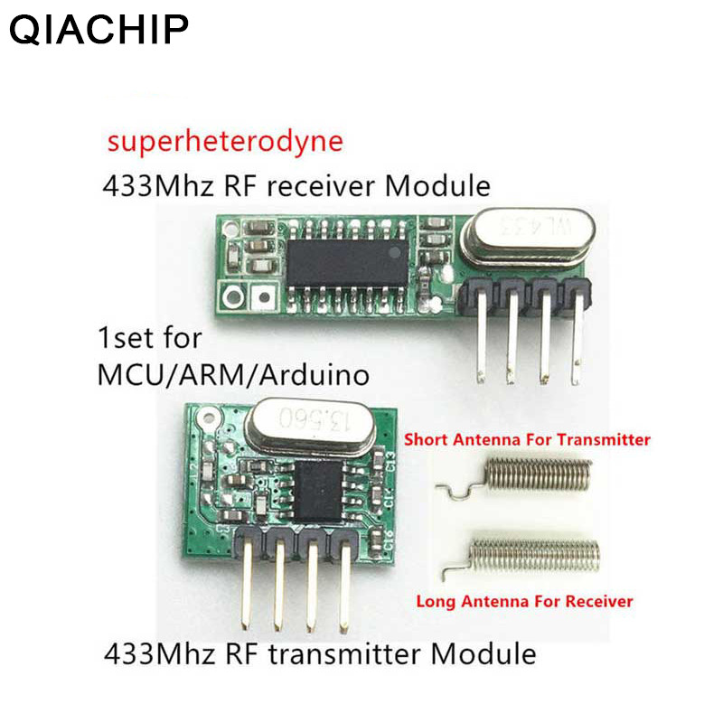 Jual QIACHIP 433Mhz RF Transmitter and Receiver Superheterodyne ASK 433 ...