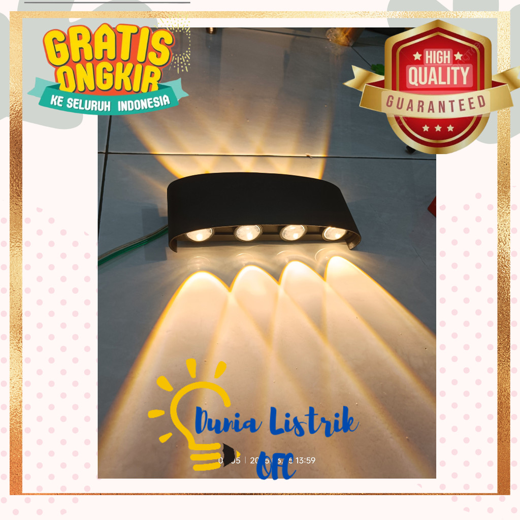 Jual Lampu Hias Dinding Led Outdoor Dinding 3+3 Dan 4+4 Lampu Dinding ...