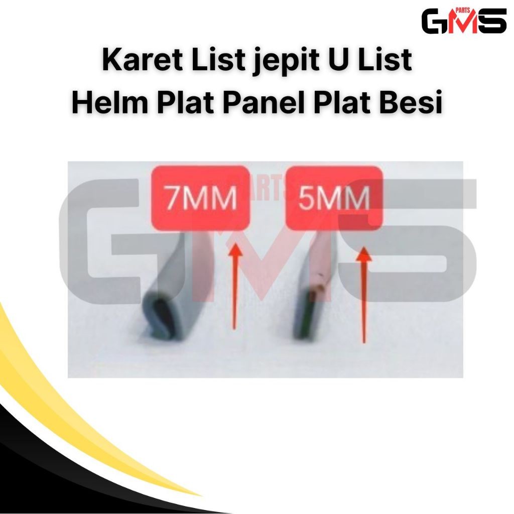 Jual Karet List jepit U List Helm Plat Panel Plat Besi. | Shopee Indonesia