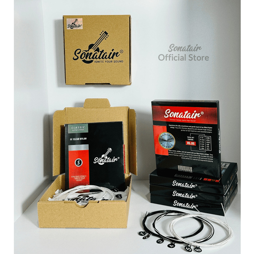 Jual Sonatair Senar Gitar Klasik Nylon Silver Plated SC Clear Nylon ...