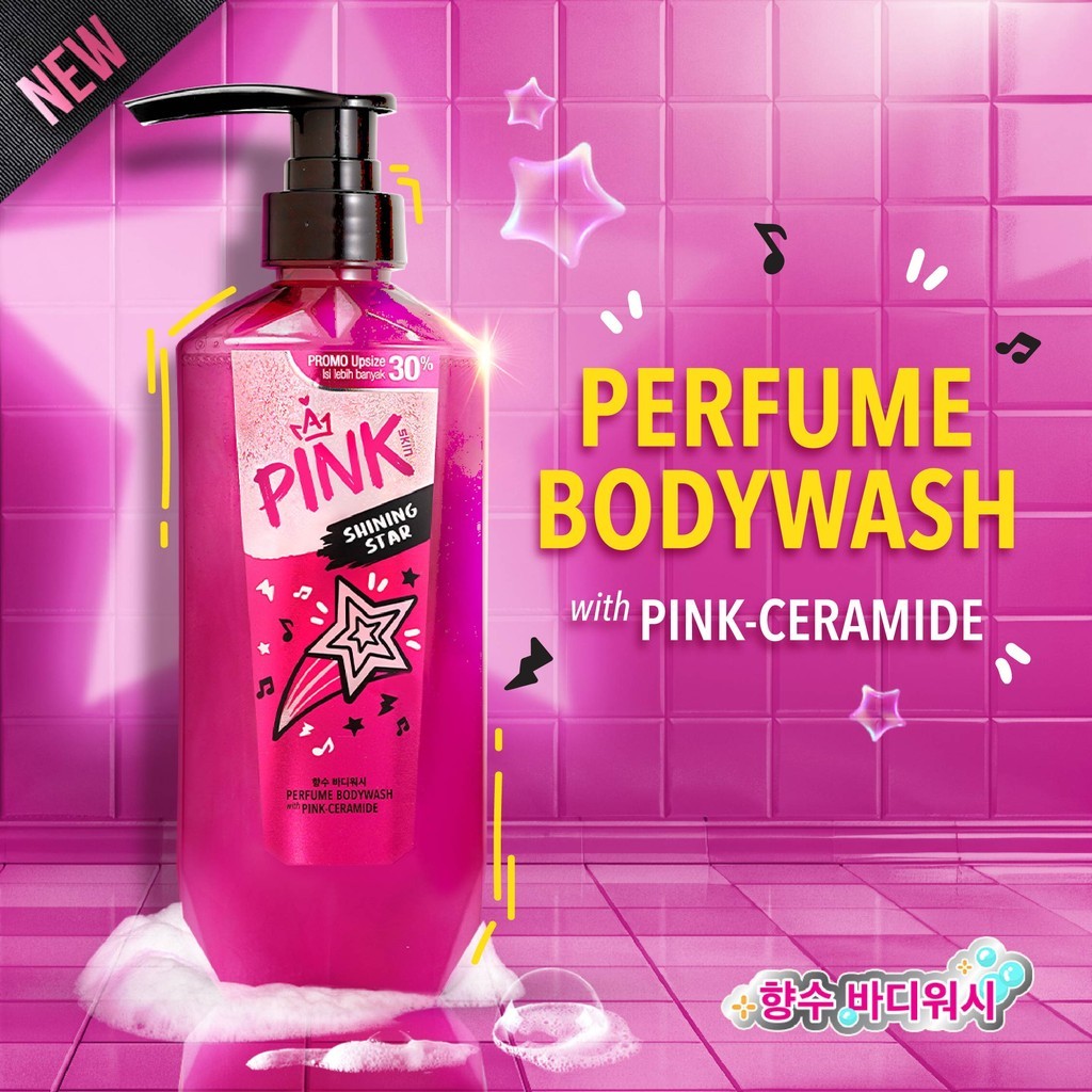 Jual Pink Skin Perfume Body Wash Shinning Star 468ml | Shopee Indonesia