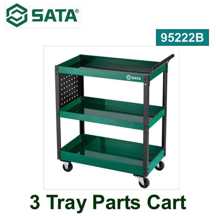 Jual SATA 95222B Troli Trolley 3 Tray 3 Tray Parts Cart | Shopee Indonesia