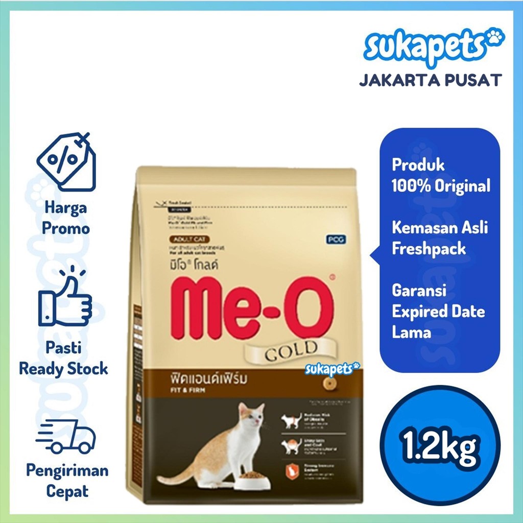 Jual Meo Gold Fit & Firm Dry Food Makanan Kucing Kering 1.2kg | Shopee ...