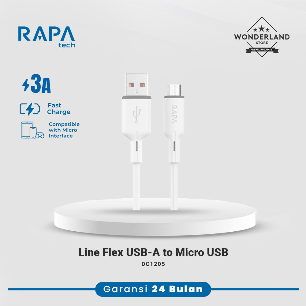 Jual RAPAtech Line Flex USB to Micro USB Kabel Data Micro Fast Charging ...
