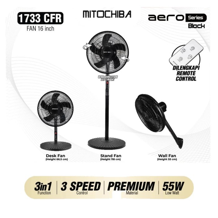 Jual Mitochiba Kipas Angin Aero Series 3 in 1 Multifungsi 1733CF | Shopee Indonesia