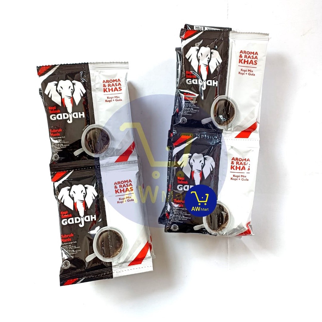 Jual KOPI GADJAH RENCENG ( 10 SACHET X 24GRAM ) - KOPI TUBRUK MANIS ...