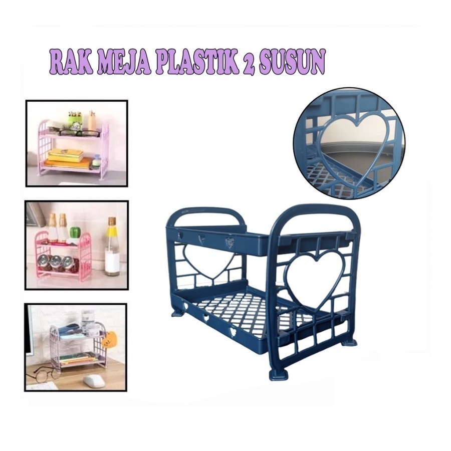 Jual Rak Meja Plastik Susun Mini / Rak 2 Susun Mini / Rak Meja ...