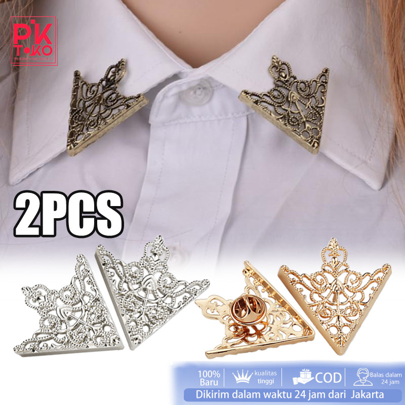 Jual Pin Kerah Kemeja Bros (1 Pasang) Klip Pin Kerah Collar Pin Classic ...