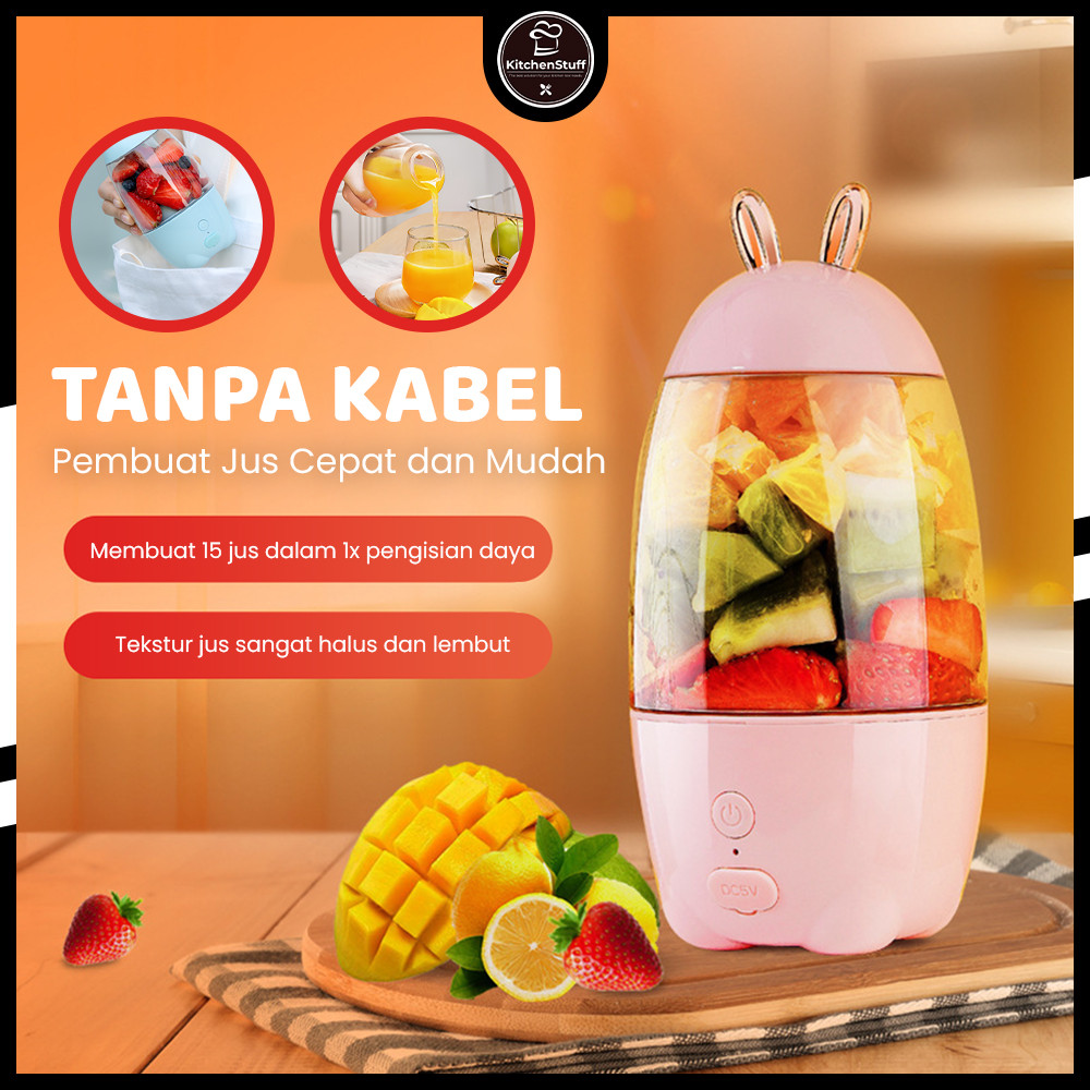 Jual Blender Mini Portable 420ML - Juicer Tanpa Kabel Bentuk Unik ...