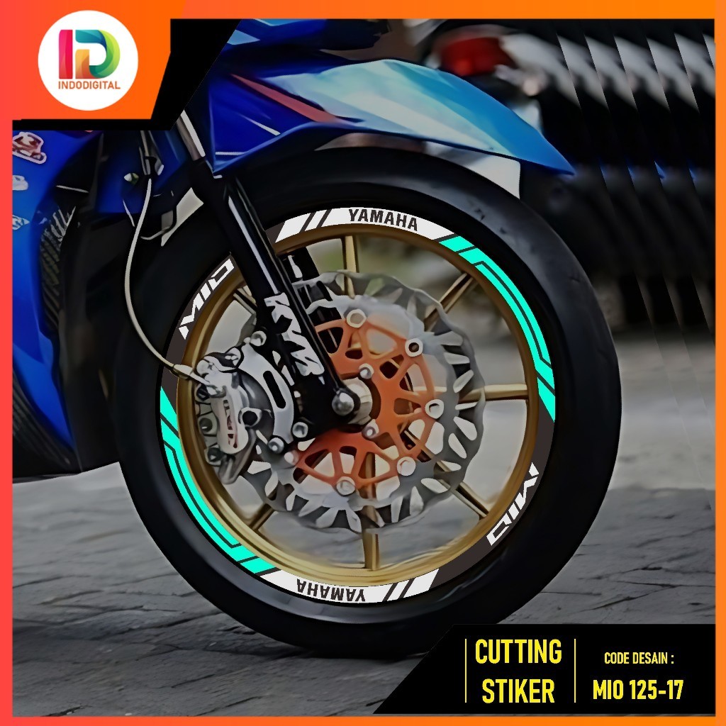Jual Stiker Cutting Velg Sticker Yamaha Mio 125 ID-17 Sporty m3 mios ...