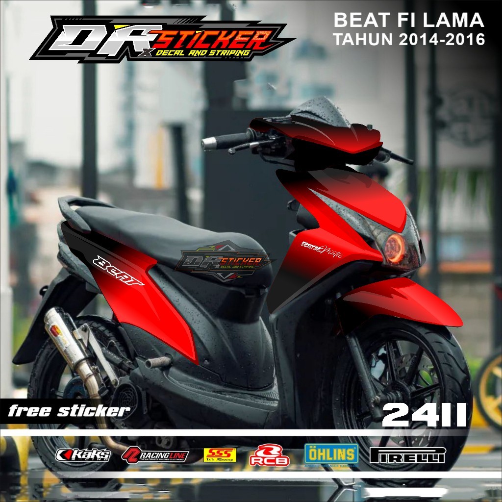 Jual Terbaru Honda Beat Decal Sticker Full Body Modifikasi Variasi-Beat ...