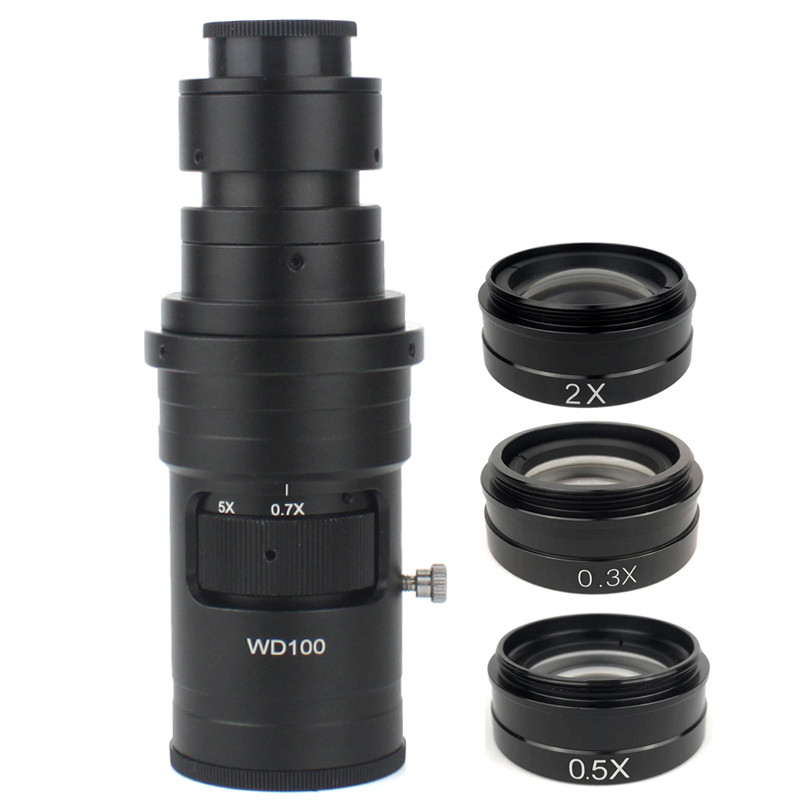 Jual 400X 1000X Adjustable Magnification Glass Lens C Mount Zoom Convex ...