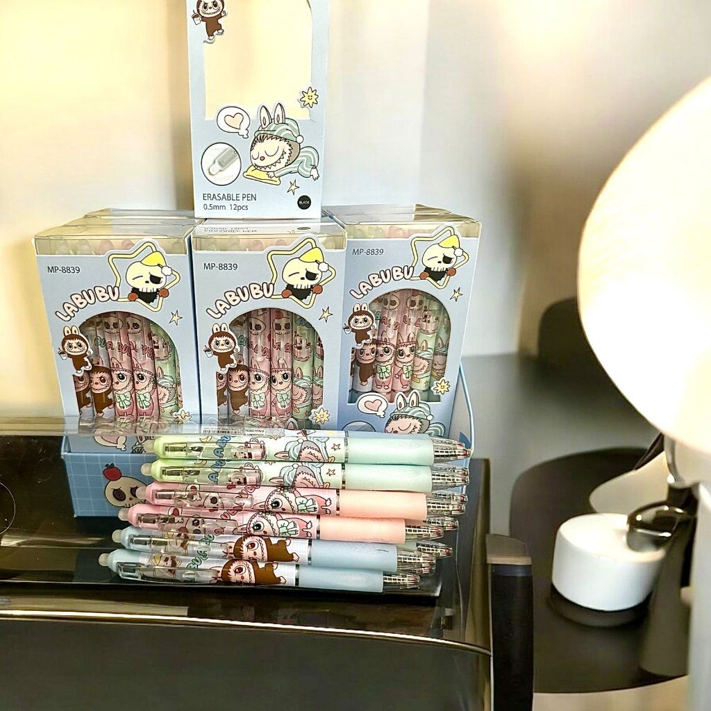 Jual (AJ) 1 PACK ISI 12PCS PULPEN GEL KARAKTER LABUBU CUTE TERBARU PEN ...