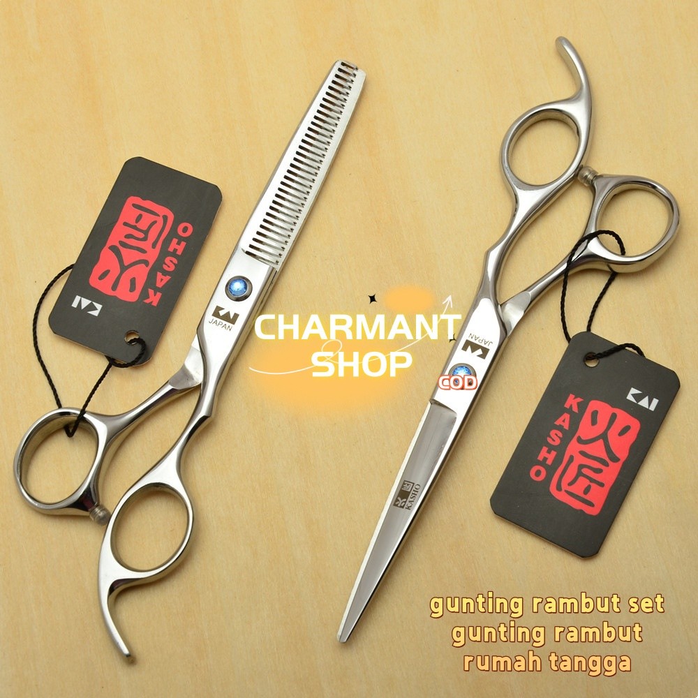 Jual [CHARMANT] Gunting Rambut Set Gunting Rambut Profesional Gunting ...