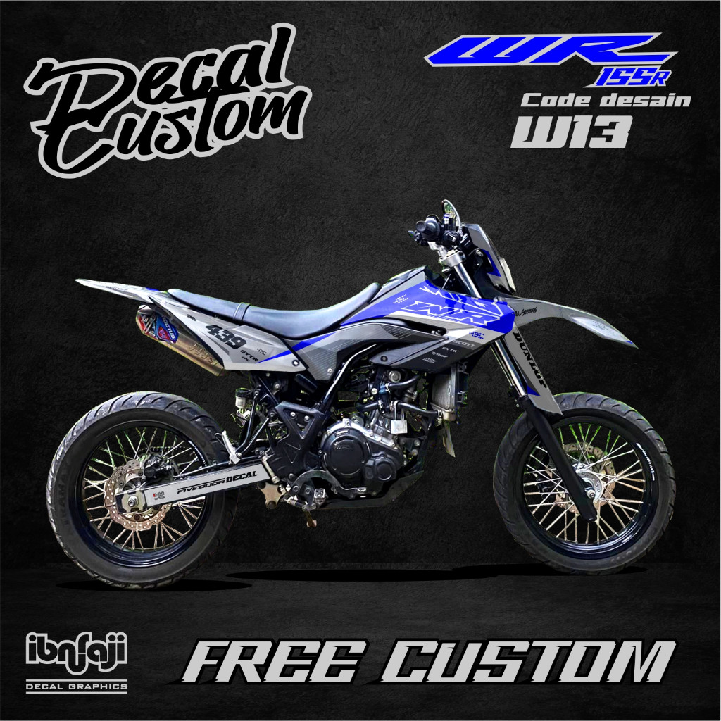 Jual STIKER DECAL WR 155 R FULL BODY DESAIN CUSTOM BIRU PUTIH W13 ...
