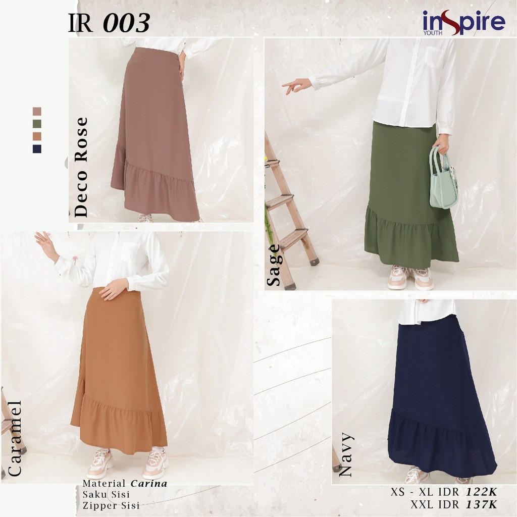 Jual Rok Wanita Simple Polos Ir 003 Busana Muslim Rok Casual Remaja ...