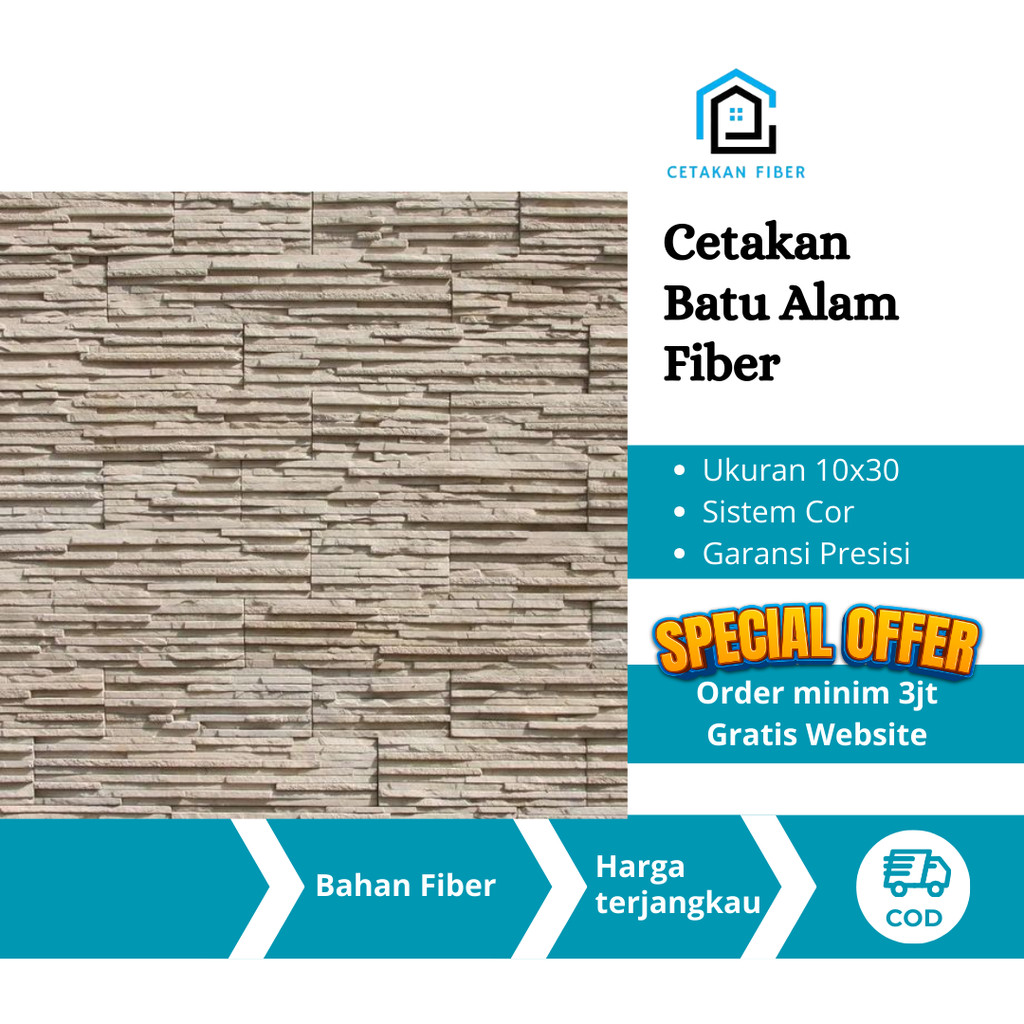 Jual Cetakan batu alam 10 30 | cetakan batu alam dinding 3d fiber ...