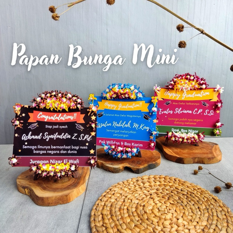 Jual PAPAN BUNGA MINI READY STOCK / GIFT WISUDA / KADO WISUDA / HADIAH ...